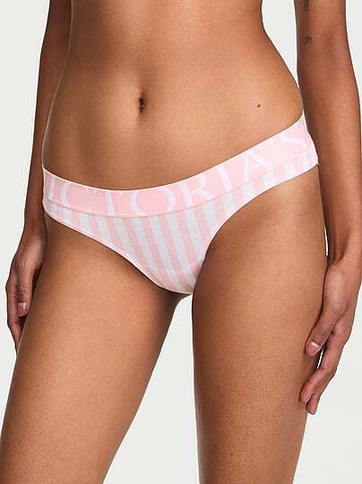 Victoria's Secret Cotton Exploded Logo Ultra-low Cheeky Panty - Print