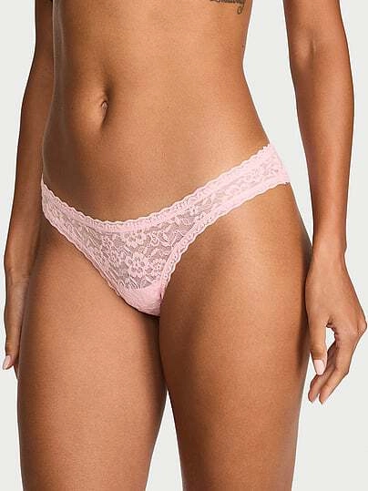Victoria's Secret The Lacie Lace Ultra-low Cheeky Panty - Pink