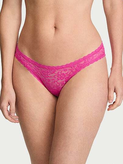 Victoria's Secret The Lacie Lace Ultra-low Cheeky Panty - Pink