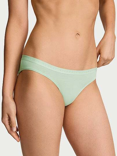 Victoria's Secret Stretch Cotton Ultra-low Cheeky Panty - Blue