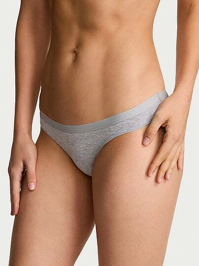 Victoria's Secret Stretch Cotton Ultra-low Cheeky Panty - Grey