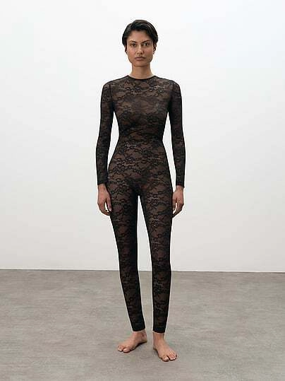 Victoria's Secret Bluebella Lace Body Stocking - Black