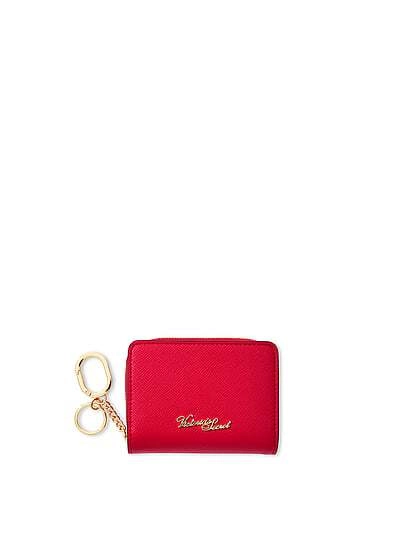 Victoria's Secret Small Zip Wallet Keychain - Red