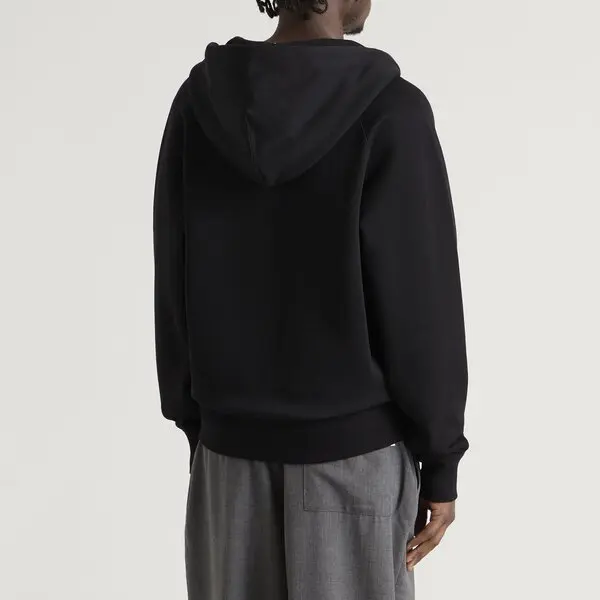 AMI Paris Adc Loopback Zip Hoodie - Black