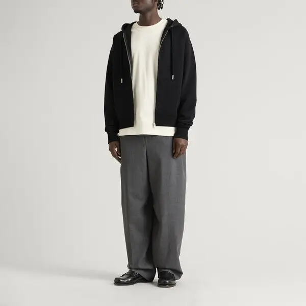 AMI Paris Adc Loopback Zip Hoodie - Black