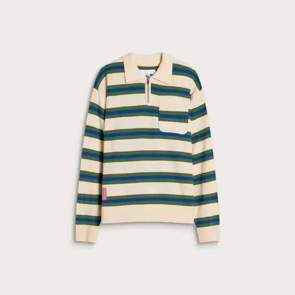 ECSTATIC RESEARCH Border Polo Knit