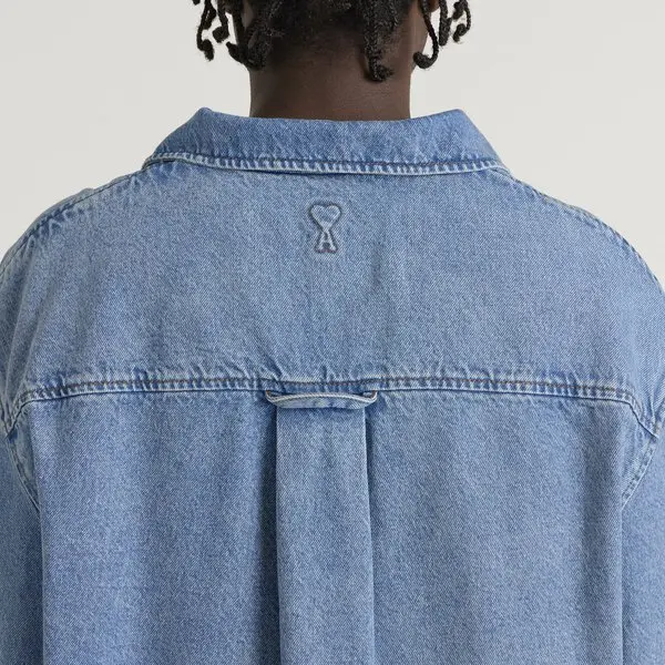 AMI Paris Indigo Denim Overshirt