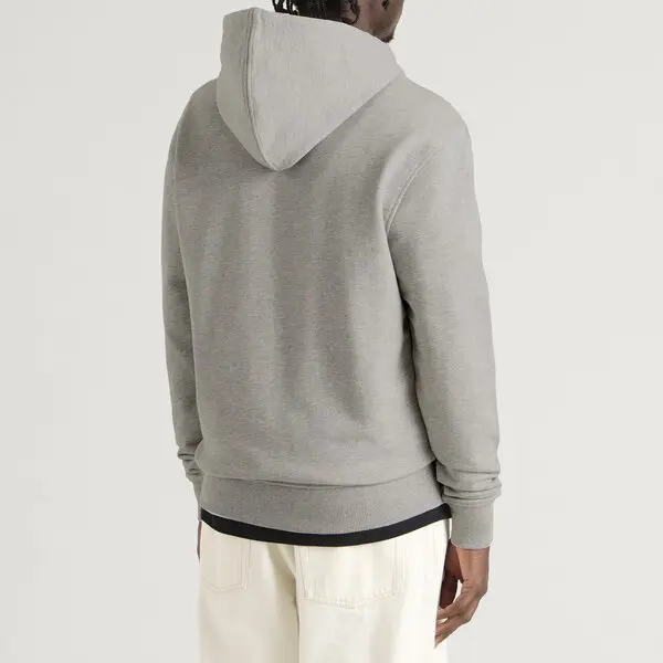 AMI Paris Adc Loopback Zip Hoodie - Heather Ash Grey