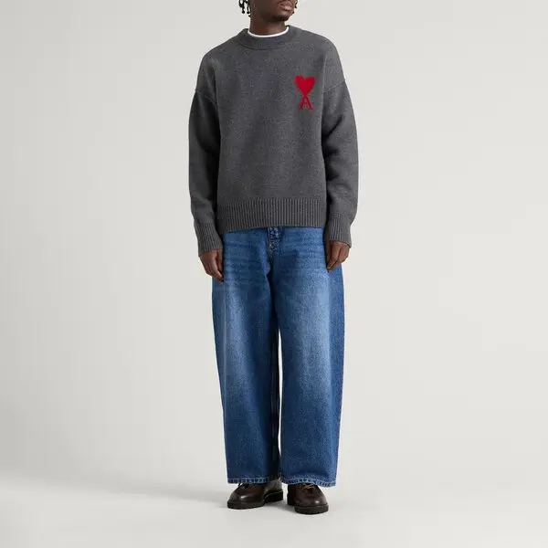 AMI Paris Crewneck Contrasted Adc Jumper