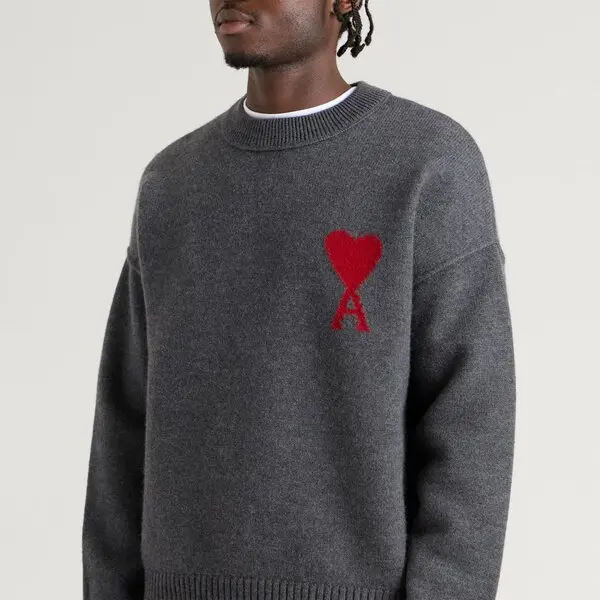 AMI Paris Crewneck Contrasted Adc Jumper