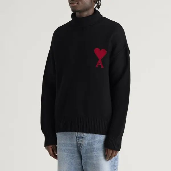 AMI Paris Rollneck Contrasted Adc Jumper
