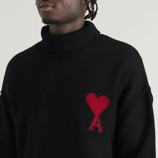 AMI Paris Rollneck Contrasted Adc Jumper
