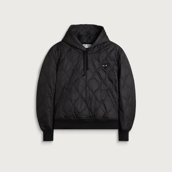 Play Comme Des Garcon Heart Hoodie - Black