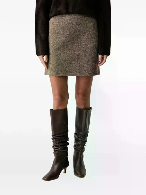 Marc O'polo Tweed A-line Mini Skirt - Brown
