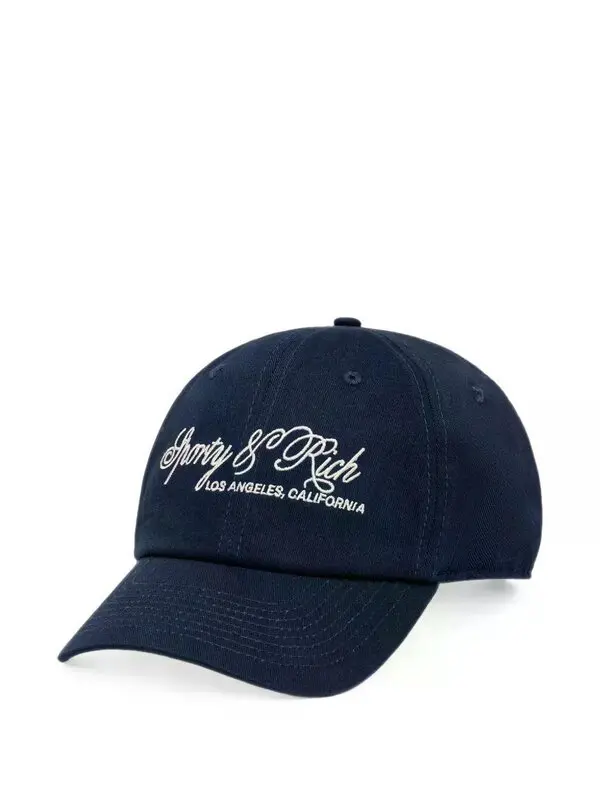 Sporty & Rich International Logo-embroidered Baseball Cap - Blue