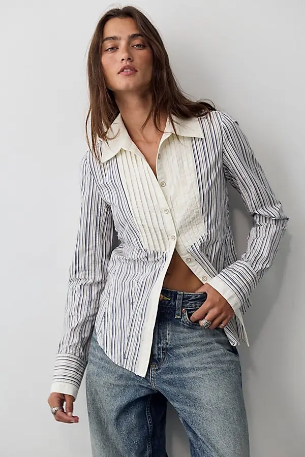 Free People We The Free Bittersweet Button Down Top