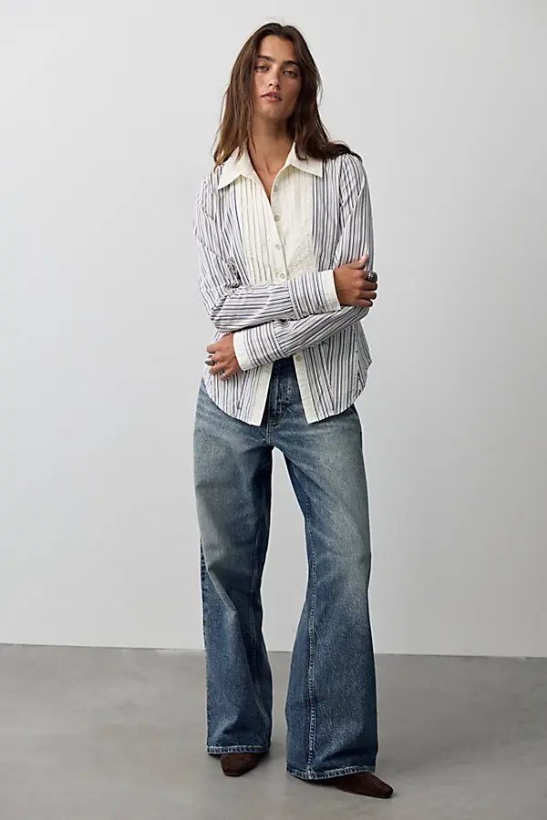 Free People We The Free Bittersweet Button Down Top