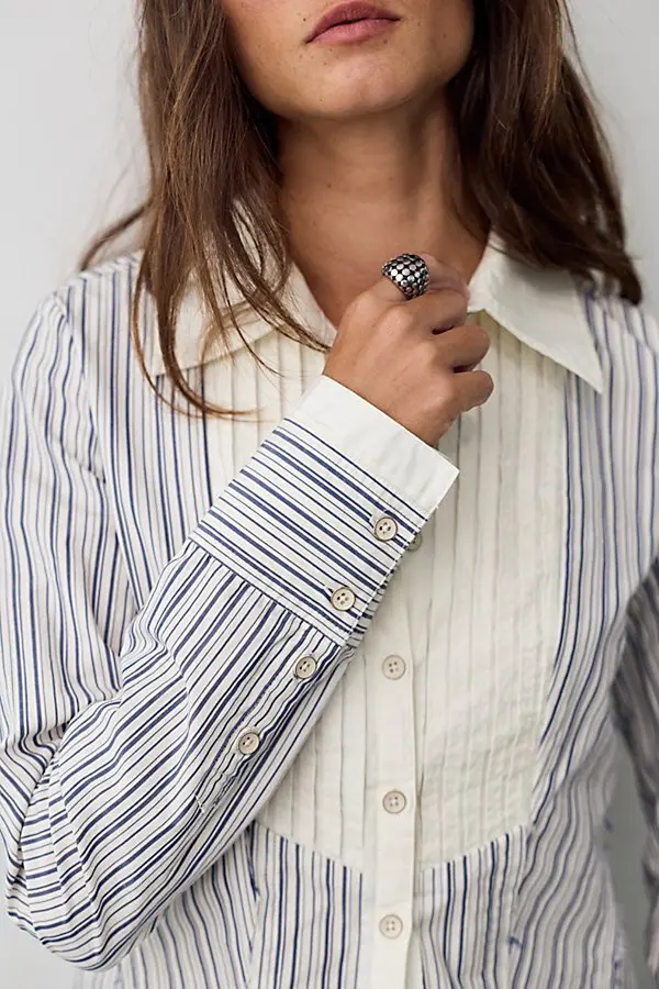 Free People We The Free Bittersweet Button Down Top