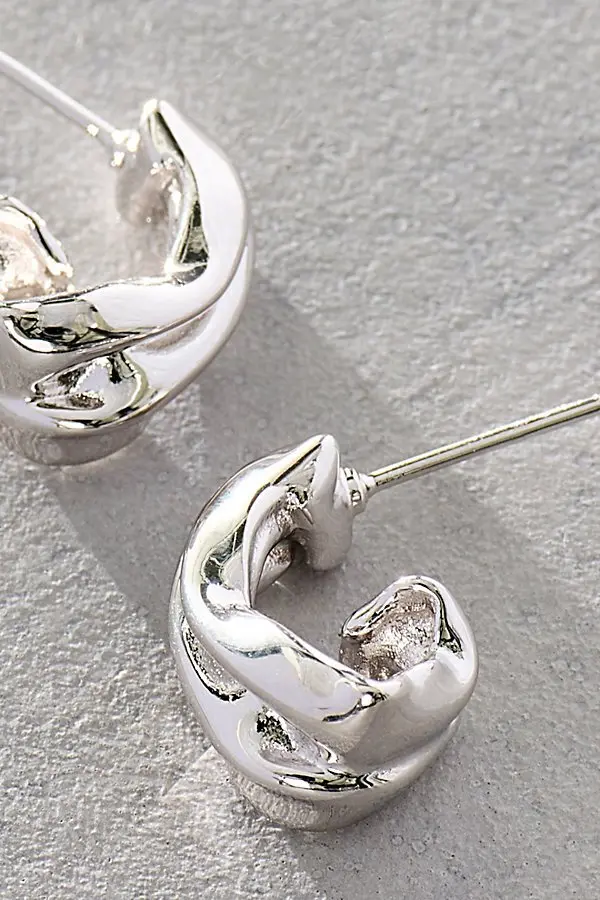 ANITA BERISHA Baby Wave Earrings - Silver