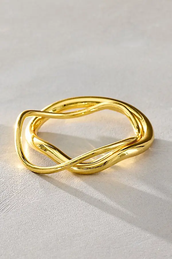 ANITA BERISHA It Comes In Waves Bangle Set - Gold