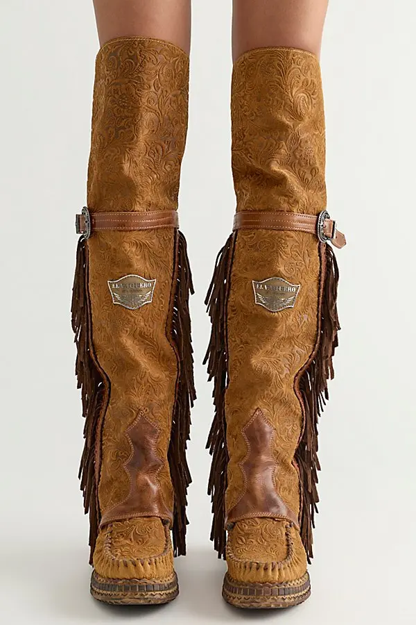 EL VAQUERO Drifter Embossed Tall Moc Boots