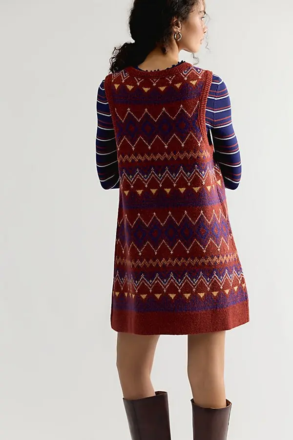 Free People Rowan Barrel Sweater Mini Dress