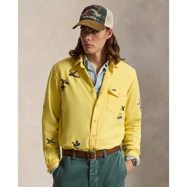 Ralph Lauren Classic Fit Duck-embroidered Twill Shirt