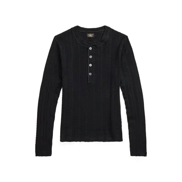 Ralph Lauren Cotton Pointelle Henley Shirt