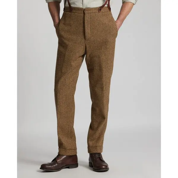 Ralph Lauren Slim Fit Checked Wool Suit Trouser