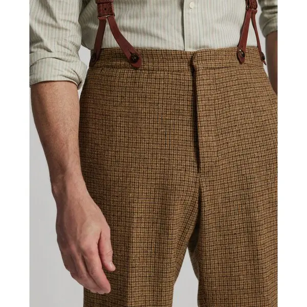 Ralph Lauren Slim Fit Checked Wool Suit Trouser
