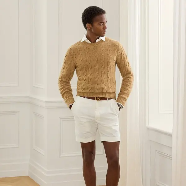 Ralph Lauren Hand-tailored Stretch Chino Short - Deckwash White