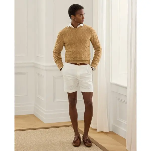Ralph Lauren Hand-tailored Stretch Chino Short - Deckwash White
