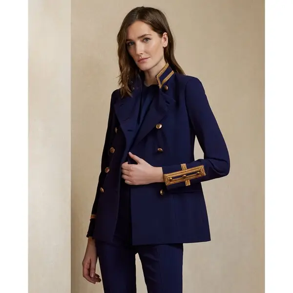 Ralph Lauren Double-breasted Wool Crepe Jacket