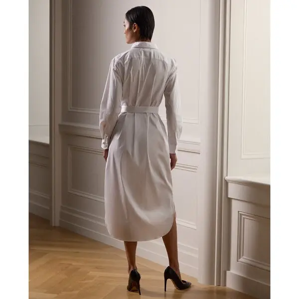 Ralph Lauren Arielle Satin Stretch Poplin Day Dress
