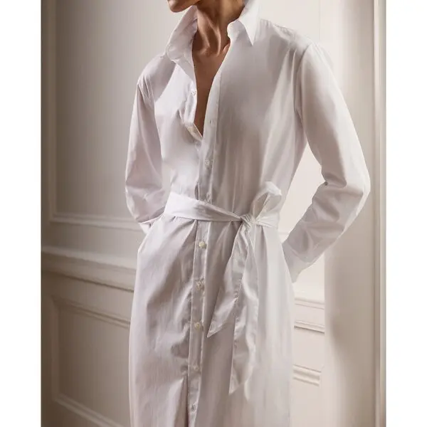 Ralph Lauren Arielle Satin Stretch Poplin Day Dress