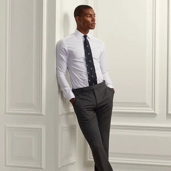 Ralph Lauren Gregory Hand-tailored Wool Suit Trouser - Charcoal