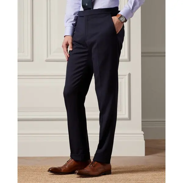 Ralph Lauren Gregory Hand-tailored Wool Suit Trouser - Navy