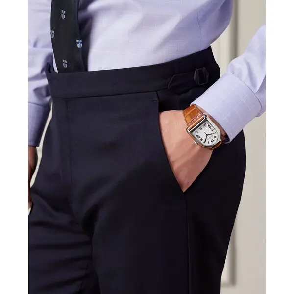 Ralph Lauren Gregory Hand-tailored Wool Suit Trouser - Navy