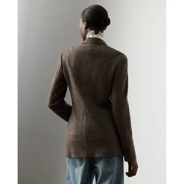 Ralph Lauren Hailey Tick-weave Wool Jacket