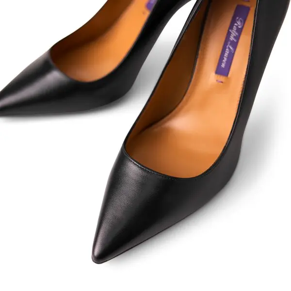 Ralph Lauren Tenney 95 Mm Goatskin Pump - Black