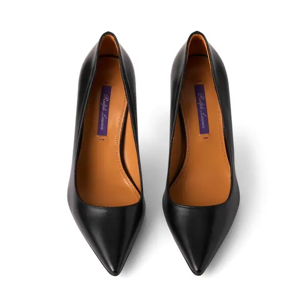 Ralph Lauren Tenney 95 Mm Goatskin Pump - Black