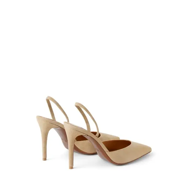 Ralph Lauren Marcy 95 Mm Goat-suede Slingback Pump