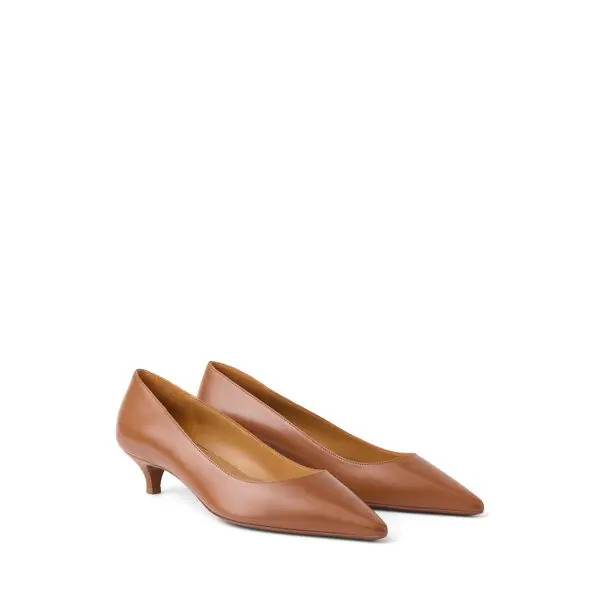 Ralph Lauren Tenney 35 Mm Goatskin Pump - Rl Gold