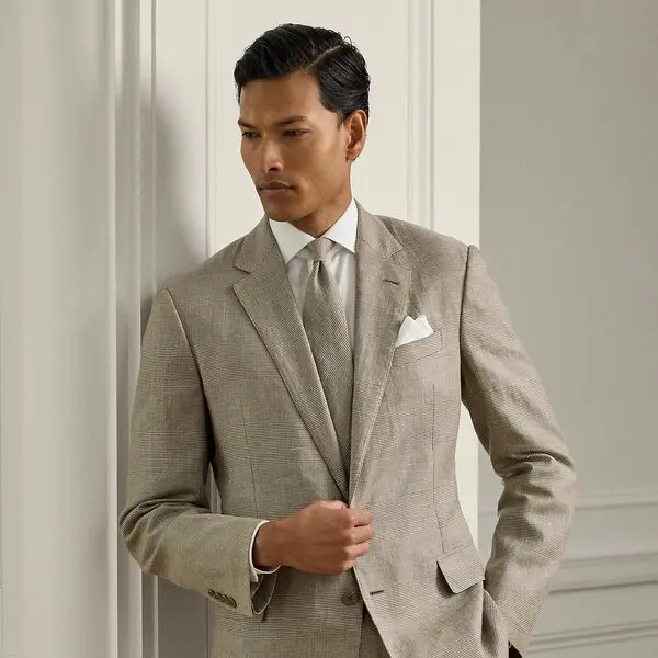 Ralph Lauren Kent Hand-tailored Glen Plaid Jacket