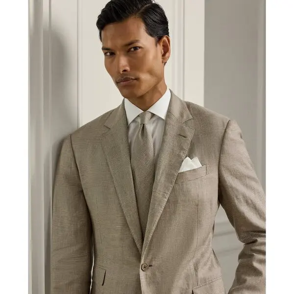 Ralph Lauren Kent Hand-tailored Glen Plaid Jacket