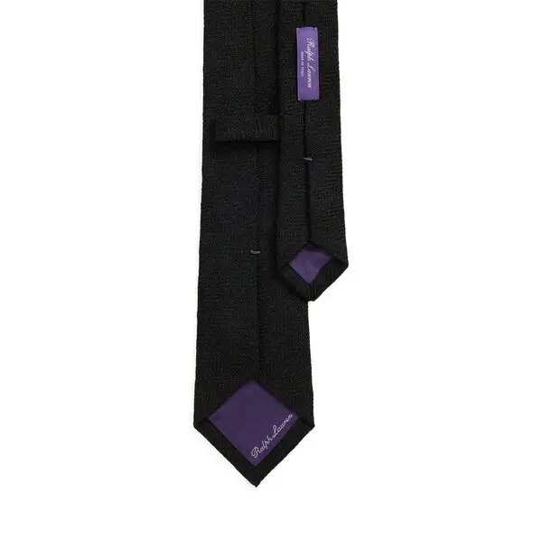 Ralph Lauren Textured Herringbone Linen-blend Tie