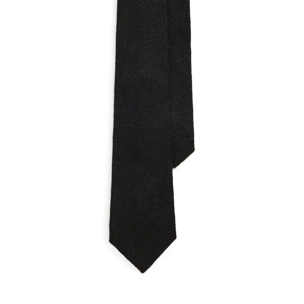 Ralph Lauren Textured Herringbone Linen-blend Tie
