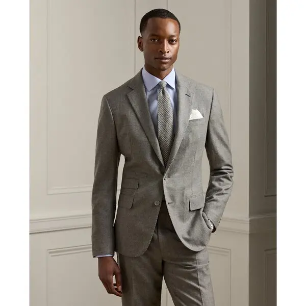 Ralph Lauren Kent Hand-tailored Wool Sharkskin Jacket