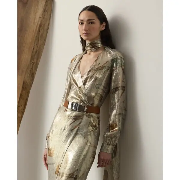 Ralph Lauren Terry Equestrian-print Cocktail Dress