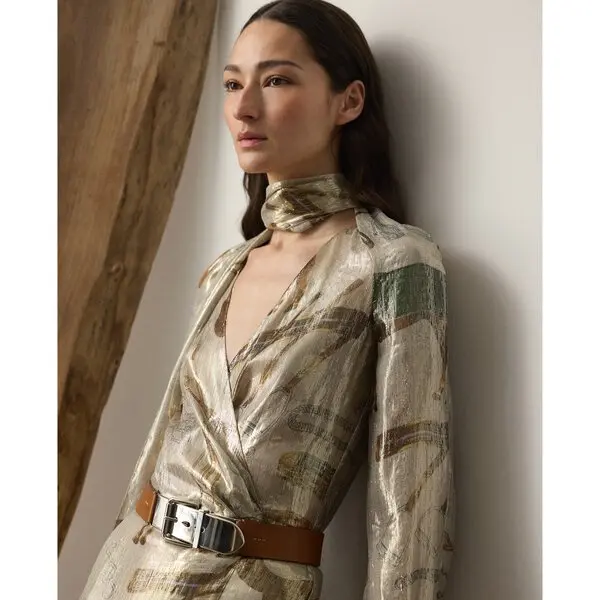 Ralph Lauren Terry Equestrian-print Cocktail Dress